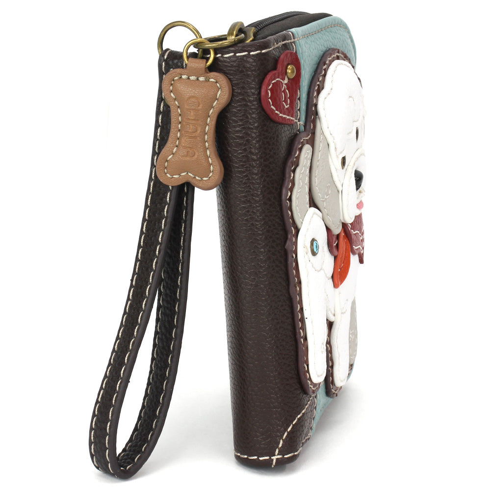 Zip Around Wallet - Poodle A – Whimsical Bags